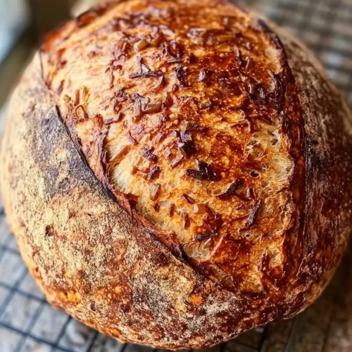 Caramelized Onion Sourdough Bread - Easy Recipe - CookBakeShare