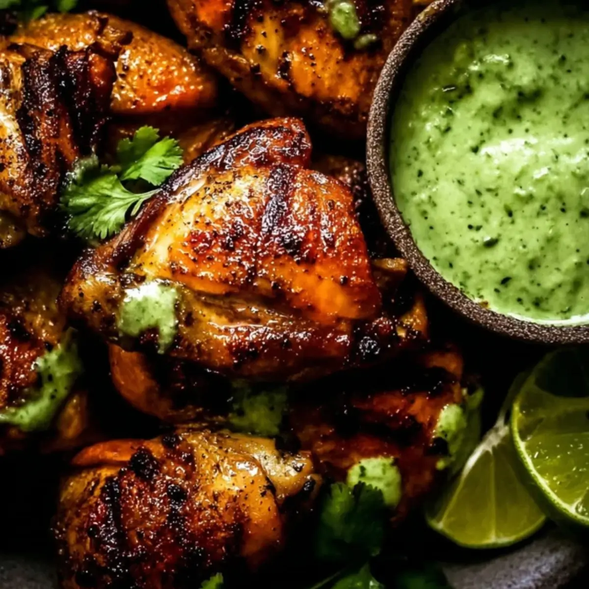 Peruvian Chicken with Green Sauce - CookBakeShare