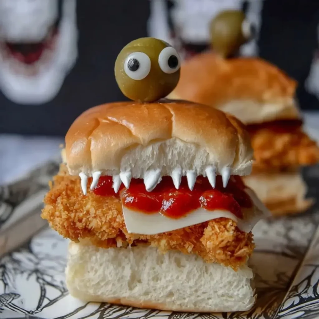 Halloween Chicken Parmesan Sliders – Easy & Fun Recipe - CookBakeShare