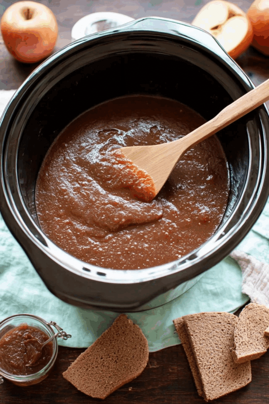 Slow Cooker Apple Butter Recipe + 5 Simple Steps - CookBakeShare