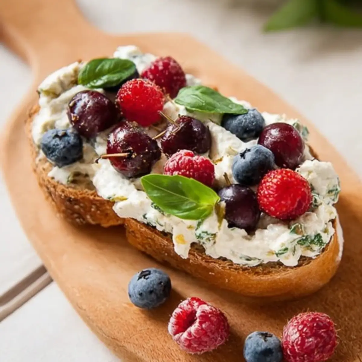 Berries & Basil Cream Cheese Toast – Easy & Delicious Recipe ...
