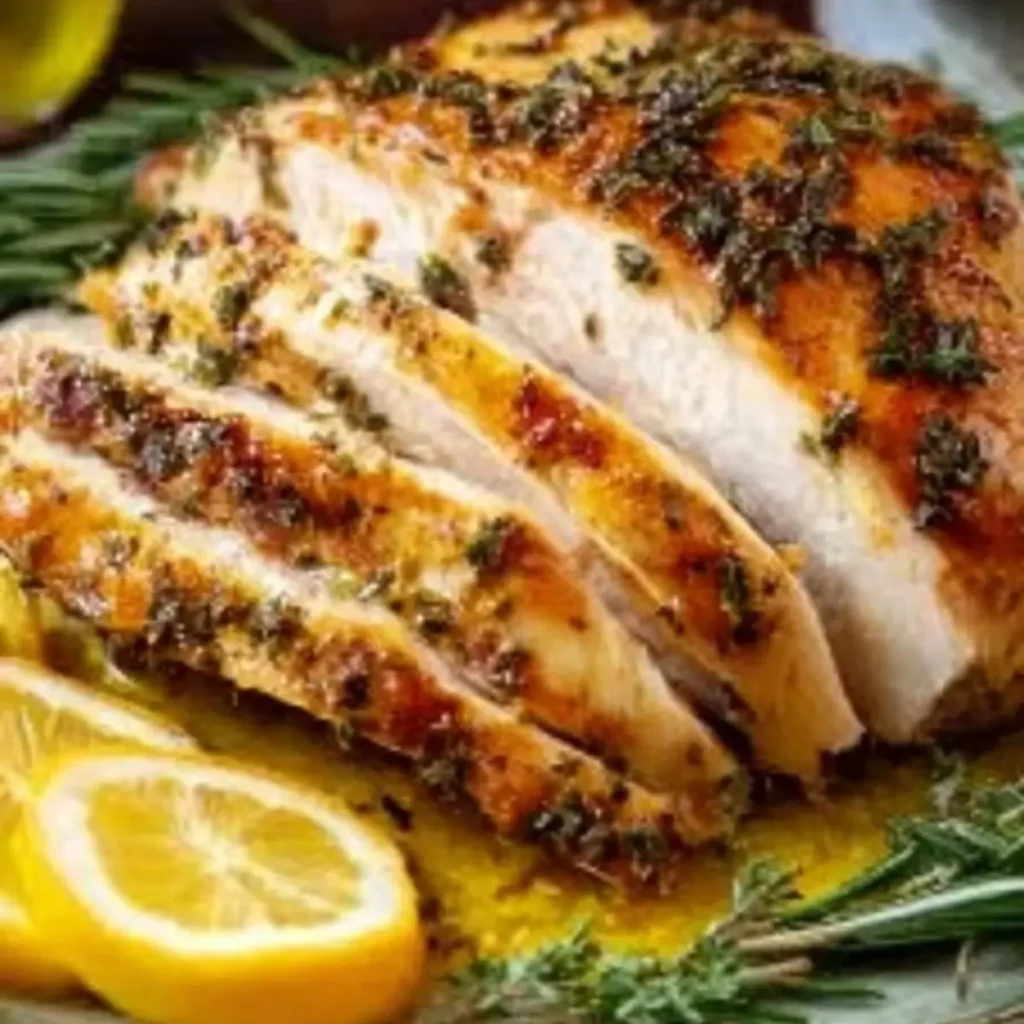 Lemon Garlic Roasted Turkey Breast Perfectly Juicy Easy Cookbakeshare