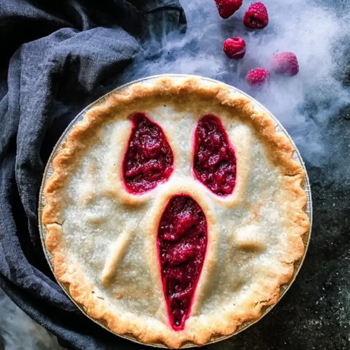 Spooky Halloween Scream Raspberry Pie – Perfect for Halloween ...