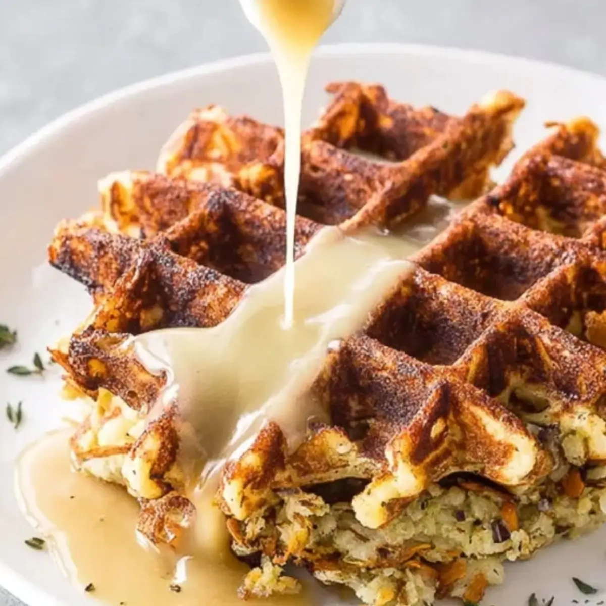 Leftover Stuffing Waffles with Maple Gravy – Easy 20-Minute Recipe ...
