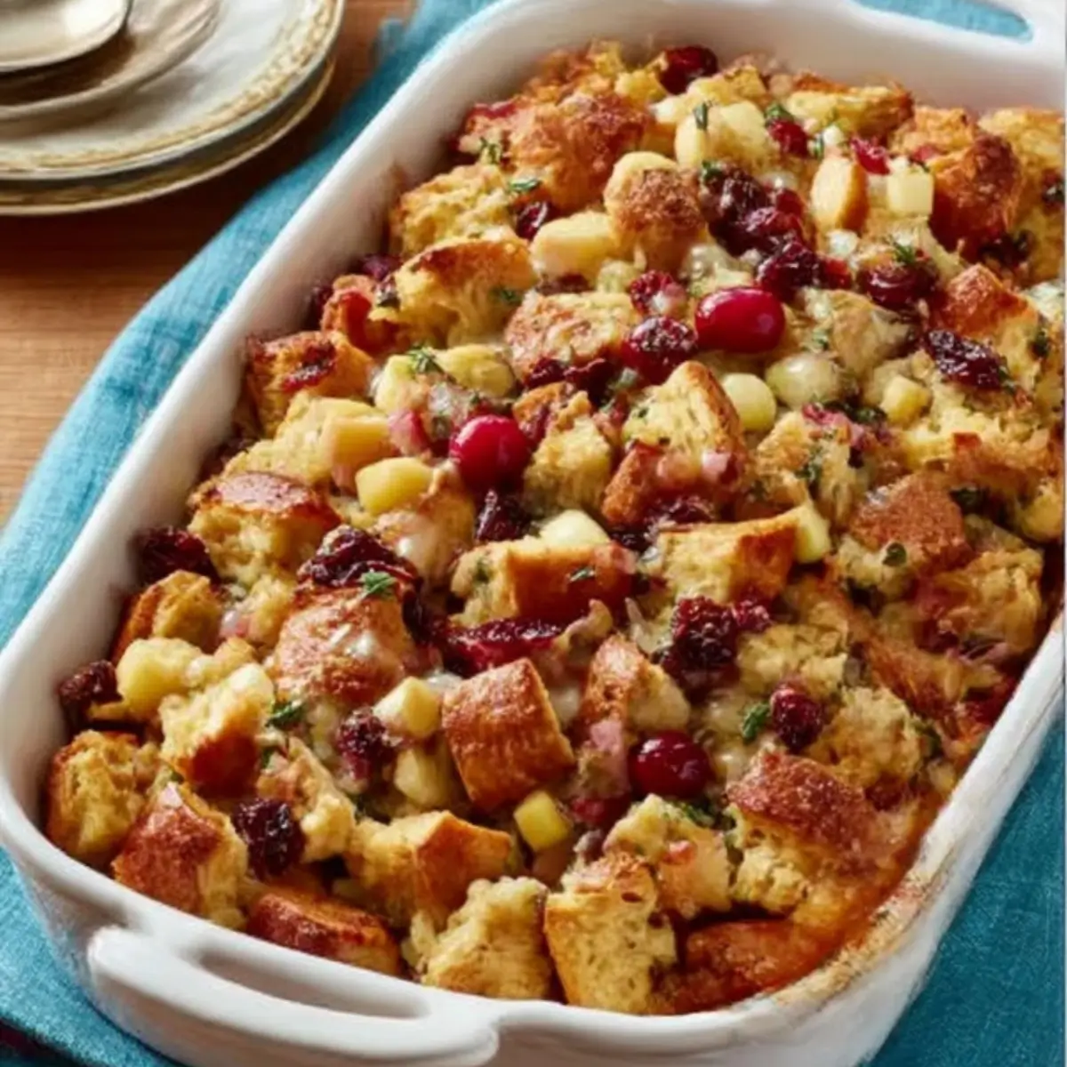 Apple Cranberry Stuffing – Easy Recipe for Thanksgiving - CookBakeShare