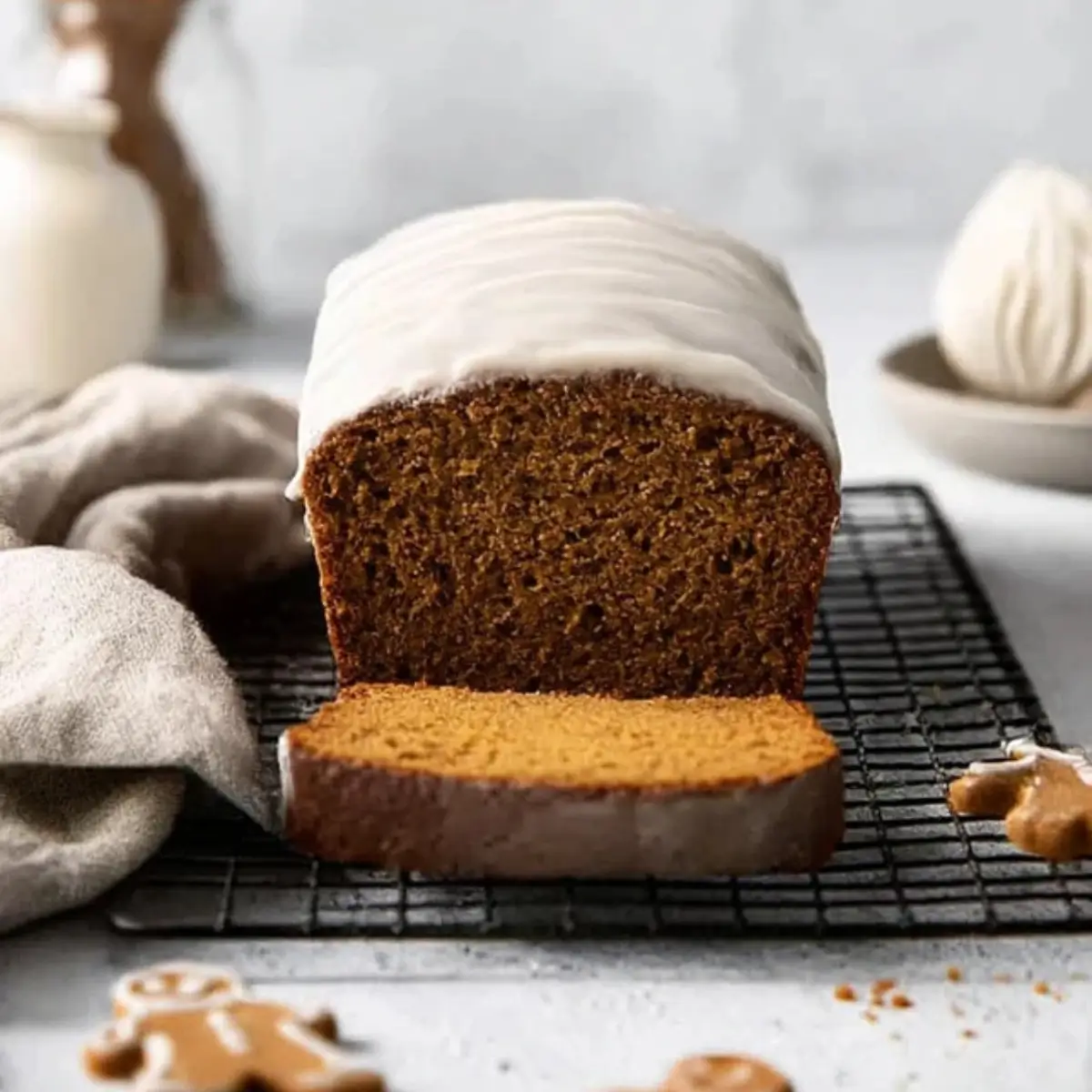 Iced Gingerbread Loaf Cake – Easy, Delicious Recipe - CookBakeShare