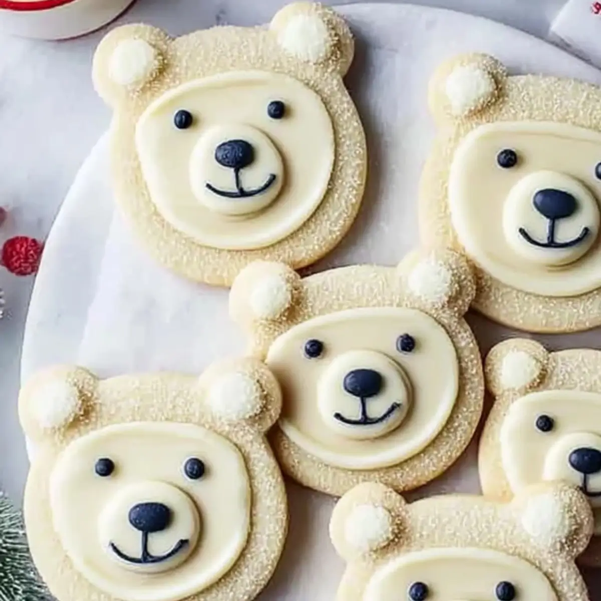 Polar Bear Cookies – Easy Recipe for 30 Sweet Bears - CookBakeShare