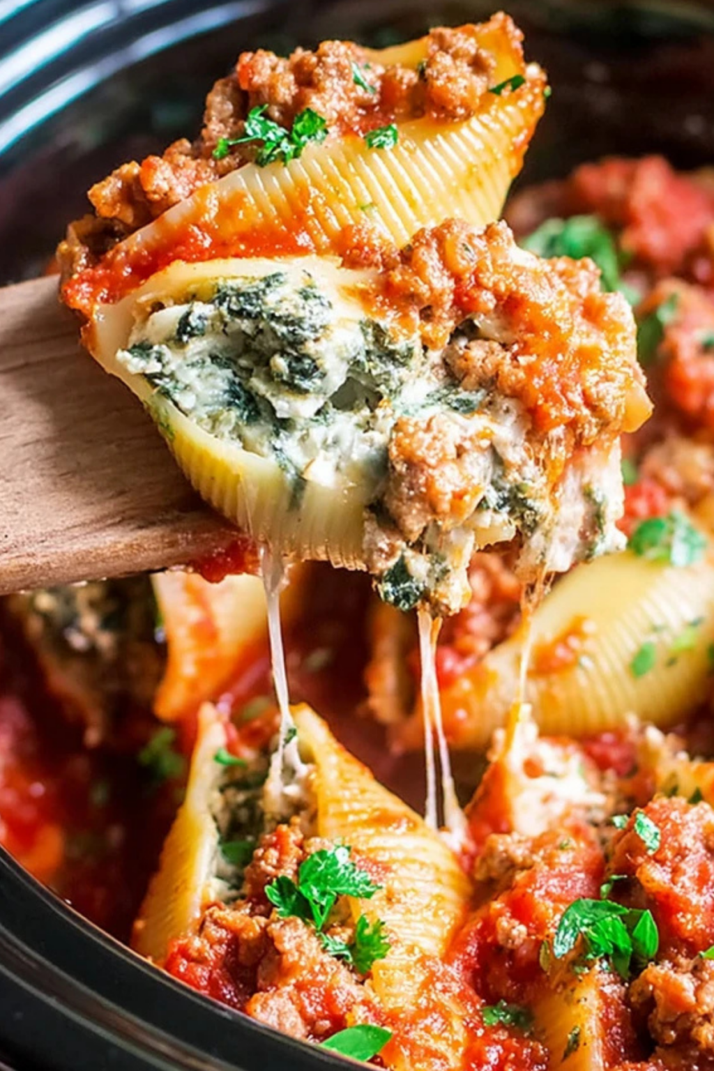 Slow Cooker Stuffed Shells with Sausage and Spinach – Comforting Meal ...