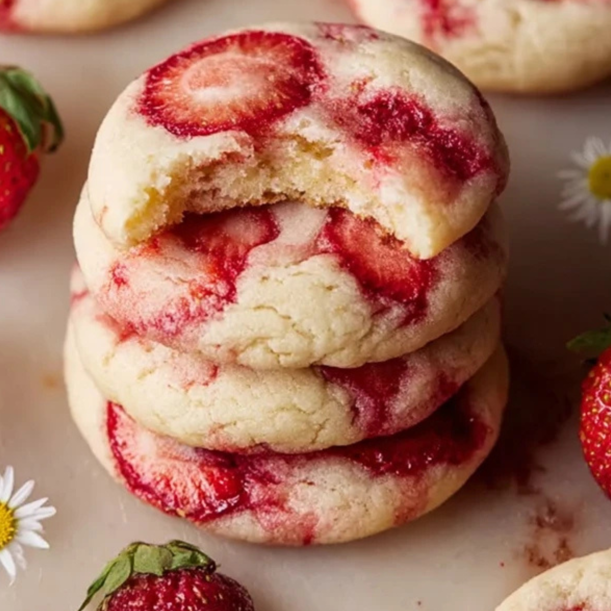 Strawberry Cheesecake Cookies - Irresistible & Easy Recipe - CookBakeShare