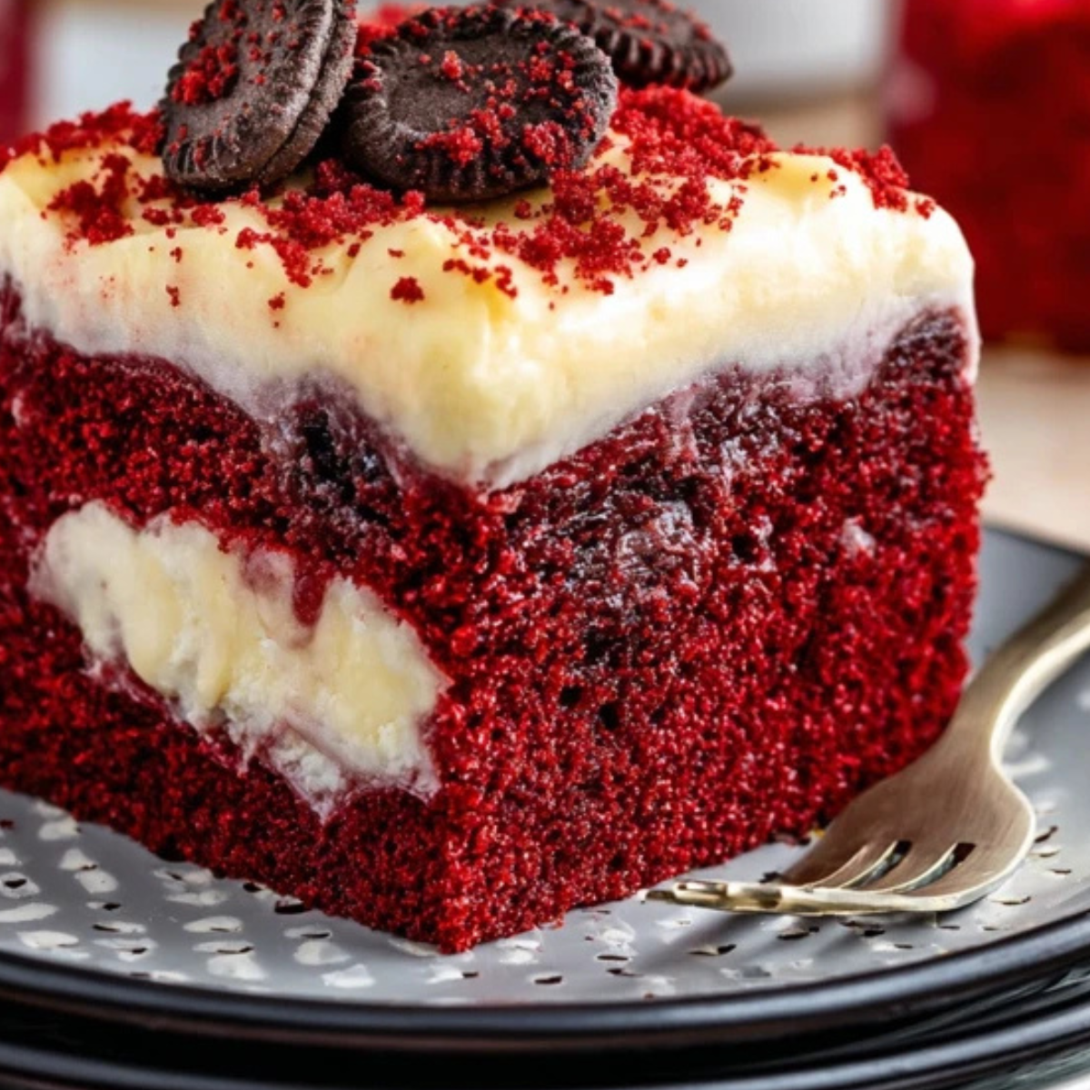 Red Velvet Poke Cake – Easy & Creamy Recipe - CookBakeShare